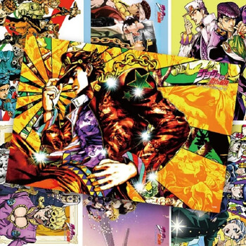 jojo的奇妙冒险海报 漫画挂画星尘斗士乔乔周边迪奥动漫精美贴纸 jojo海报(8张照片随机)