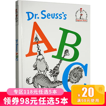 英文原版绘本 Dr Seuss's ABC 字母书精装 Dr Seuss 苏斯博士 廖彩杏书单 儿童启蒙学习故事书 亲子教育互动学习