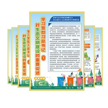 2022年六五世界环境日主题 人与自然和谐共生宣传用品. ZAG0169 对生态文明建设的重要论述宣教挂图