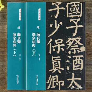 唐颜真卿颜家庙碑字帖（上下2册）名碑名帖经典颜真卿楷书字帖书法临摹毛笔字帖8开放大版简体旁注正版图书
