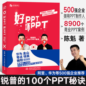 PPT教父陈魁力作 好PPT坏PPT ppt制作教程书 企业演示文稿设计排版 word excel ppt电脑办公软件教程书籍零基础自学教材书全套书