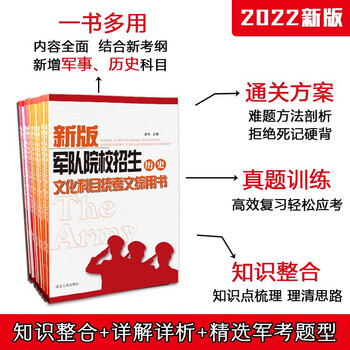 备考2022军考资料高中士兵考军校复习资料军考复习资料部队考学用书士官学校模拟卷 高中毕业士兵考军校总复习
