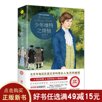 少年维特之烦恼 推荐读物四五六年级课外书少年维特的烦恼中小学生课外阅读名著书籍99元10本书