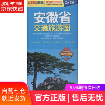 【正版图书】安徽省交通旅游图 中图北斗 中国地图出版社