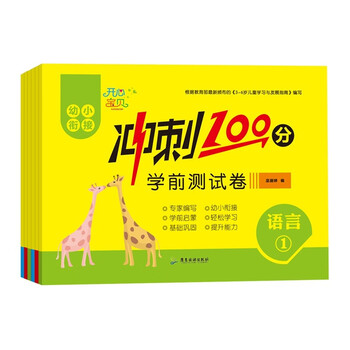 幼小衔接学前测试卷冲刺100分共6册 学前教育测试卷全套幼儿园拼音识字数学专项练习册入学幼升小练习册