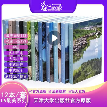 12本/套装【官方原版12本全新塑封】 最美民宿123 中式院子 禅居 私家小院123《中式居住》《大美小镇》乡村私宅 乡村振兴研究报告 12本/套