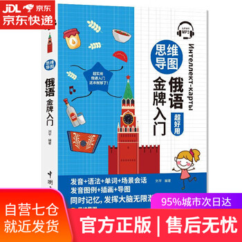 【正版图书】思维导图俄语金牌入门 刘平 编著 中国宇航出版社