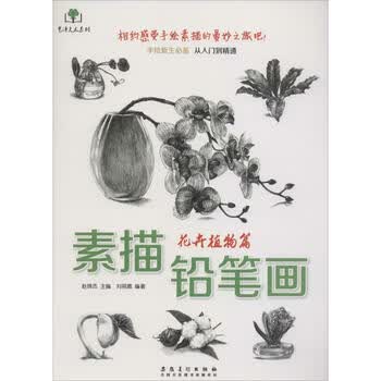 素描铅笔画 花卉植物篇 百合多肉多叶植物鲜花等 素描画手绘 素描从入门到精通 学生学铅笔画教程教材