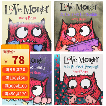 英文原版 Love Monster 小怪兽阿蒙4册儿童情绪情感益智早教绘本 作者 瑞秋·布莱特