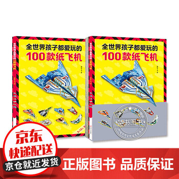 全世界孩子都爱玩的100款纸飞机折纸飞机大全书3-6-8-10岁小学生手工制作DIY教程儿童游戏 全世界孩子都爱玩的100款纸飞机 全2册