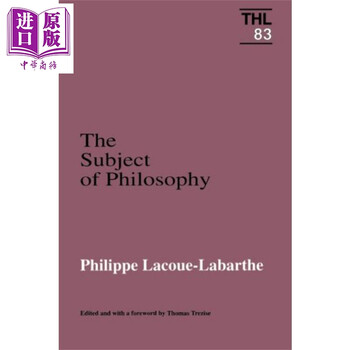 Subject Of Philosophy 英文原版 哲学的主体 Phillipe Lacoue Labarthe