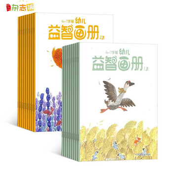 幼儿益智画册（综合版+游戏版）4-7岁 2022年7月起订阅 1年共12期 幼儿益智科普 4-7岁幼儿益智科普学习手脑并用 亲子读物 专业权威实用 提升思维能力 图案精美有趣 杂志铺