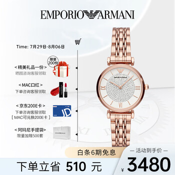 【安普里奥·阿玛尼AR11244】安普里奥·阿玛尼（Emporio Armani）手表女满天星石英时尚镶钻女士腕表七夕情人节礼物送女友 ...