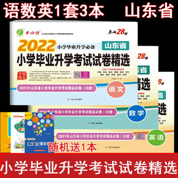 春雨教育 2022山东省小学毕业升学考试试卷精选 语文+数学+英语 共3本2022小升初山东省小学毕业升学用书 小考春雨28套
