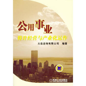 公用事业特许经营与产业化运作 大岳咨询有限公司 编著 机械工业出版社