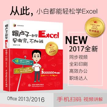excel教程书籍跟卢子一起学Excel早做完不加班Office电脑办公自动化软件教程计算机应用基础