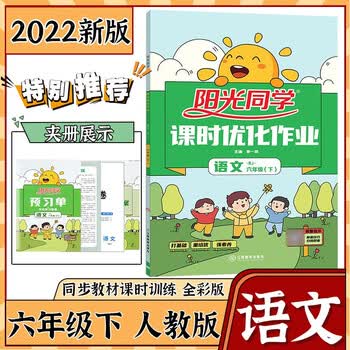 2022六年级下册阳光同学课时优化作业语文数学英语全套 语文人教版