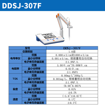 雷磁上海DDS-307A/DDBJ-303/350电导率仪实验室便携式纯水测试仪 DDSJ-307F型电导率仪【含税运】【图片 价格 品牌 报价】-京东