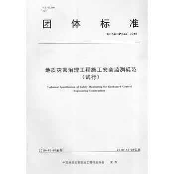 团体标准：地质灾害治理工程施工安全监测规范（试行）T/CAGHP 044-2018