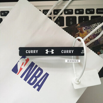 NBA篮球星勇士队30号库里篮球运动硅胶手环腕带男女学生情侣手链 黑色库里一只(送防盗扣)