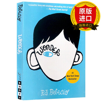 奇迹男孩 英文原版 wonder R.J.Palacio帕拉西奥 电影原著小说 青少年儿童读物  全英文版 纯英语书籍 搭怦然心动flipped夏洛特的网