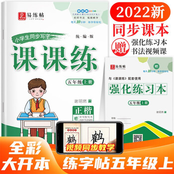 同步写字课课练五年级上册 小学语文教材生字同步练字帖 词语生字笔画笔顺规范写字天天练