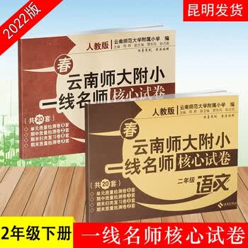 云南师大附小一线名师核心试卷二年级下册语文数学书同步试卷一线名师核心试卷二年级下册语文数学人教版 语文+数学
