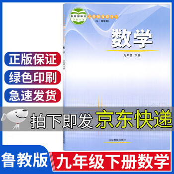 五四学制鲁教版初中数学九年级下册数学书 山东版九下数学课本初四下册九年级下册数学课本教材教科书9年级