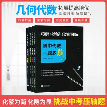 初中代数初中代数 一题多变+一题多解全套4册 巧解妙解化繁为简 量变式变题根不变 中考总复习挑压轴