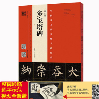颜真卿多宝塔碑 宋拓本 翁志飞临本 颜真卿字帖 毛笔书法字帖碑帖 视频教学 河南美术出版社
