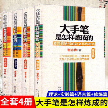 现货正版 大手笔是怎样炼成的全套4册 理论+实践篇+语言篇+修炼篇 练成老秘书办公室秘笈文秘行政机关