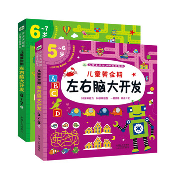 晨风童书 儿童智力开发关键题儿童黄金期左右脑大开发5-6岁+6-7岁(套装2册）