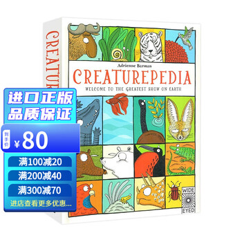 英文原版 Creaturepedia 艺术视觉惊艳画册科普动物百科全书 进口儿童绘本