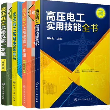 低压 高压电工实用技能全书+低压 高压电工上岗技能一本通 电压电工操作技术书籍 共4册 化学工业出版