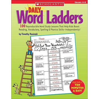 英文原版 Daily Word Ladders Grades 4–6 学乐 词汇练习册 家庭课外学习