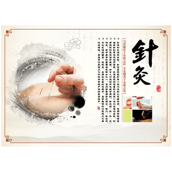 中医文化宣传画挂图海报针灸推拿足疗展板宣传栏横版墙贴画覆膜防水贴纸WSA75 WSA75-02 针灸宣传画 60*40厘米 覆膜防水PP贴纸