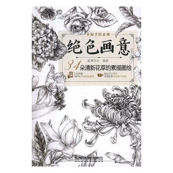 绝色画意 34朵清新花的素描图绘 绘画 书籍