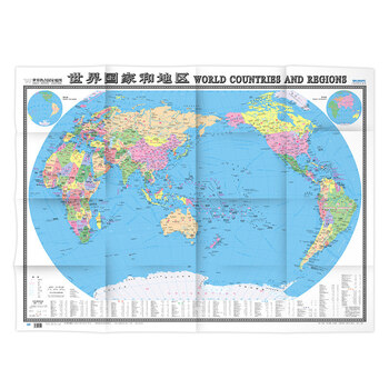 世界地图 世界国家和地区 世界热点国家 出国留学旅游求学 交通行政机场 纸质 可以写字