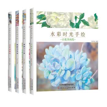 新手绘画入门零基础水粉画教程达人推荐教材：水彩时光手绘套装（套装全4册）