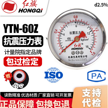 红旗仪表 耐震防震抗震压力表 YTN-60Z 充油压力表 0～10 MPA【图片 价格 品牌 报价】-京东