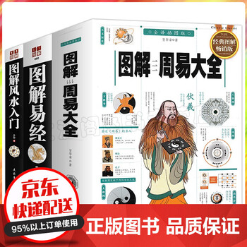 图解周易大全+易经+风水入门 全三册 周易六十四卦风水入门全书图文详解大全 易经的智慧风水学入门书籍