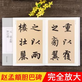 赵孟頫胆巴碑 全文放大版 元 历代碑帖单字放大本 附简体旁注 赵体楷书书法毛笔字帖 安徽美术出版社