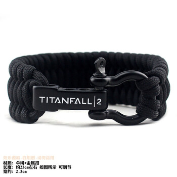 泰坦陨落2数据刀 Titanfall 2泰坦降临2 泰坦陨落2周边手环手链手饰 游戏战术户外团购 黑色