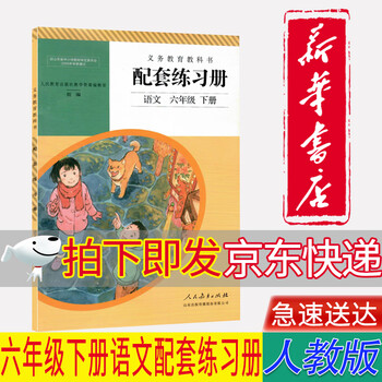 【新华书店正版】学人教版六年级下册语文配套练习册人民教育出版社6六下语文配套练习配人教版6六下语文