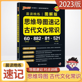 绿卡PASS晨读晚练 思维导图速记古代文化常识