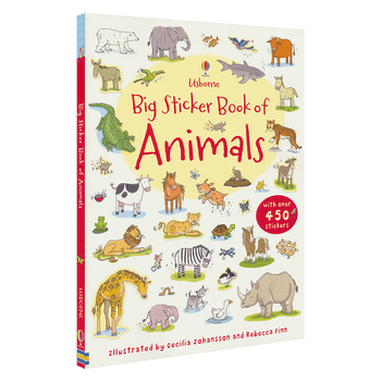 Usborne Big Sticker Book of Animals 450张贴纸 动物英语单词