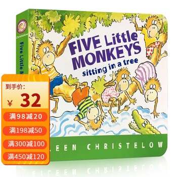 Five Little Monkeys sitting in a tree五只小猴子廖彩杏 送音频