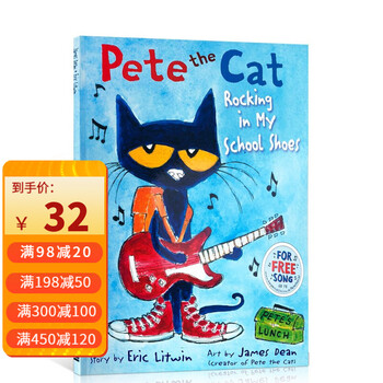 英文原版Pete the Cat Rocking in My School Shoes