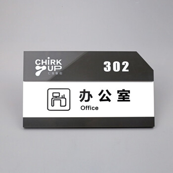 更换式公司办公室门牌科室牌学校班级教室医院部门亚克力标牌定制 灰框+内容定制