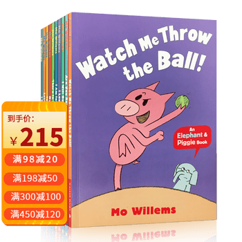小猪小象10本 英文原版 Elephant and Piggie 平装绘本故事 吴敏兰